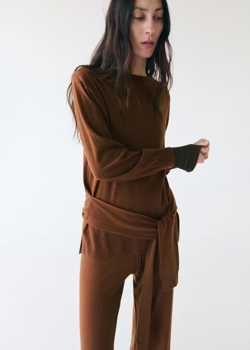 Mango's new 2-in-1 sweater nails the scarf knit trend – and it's just £ ...