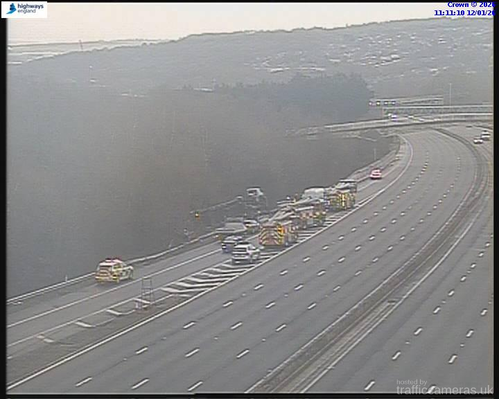 M1 junction 35 crash: Motorway closed near Sheffield after lorry incident