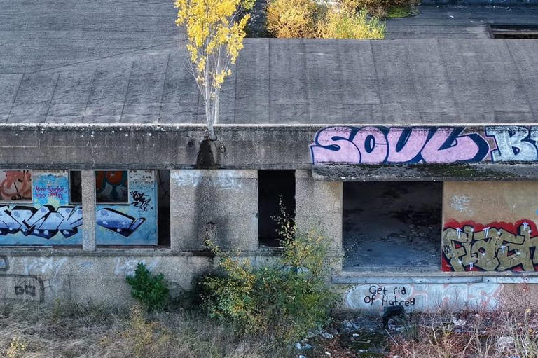 Abandoned RAF site with defaced house where 170 new homes could be built