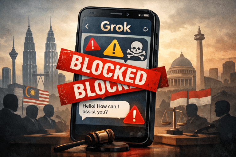 Malaysia, Indonesia block Musk’s Grok AI over explicit deepfake images