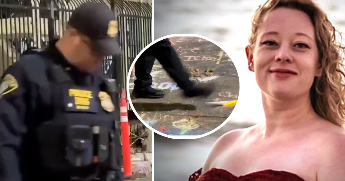 DHS officer seen trampling and kicking candles left at memorial to ...