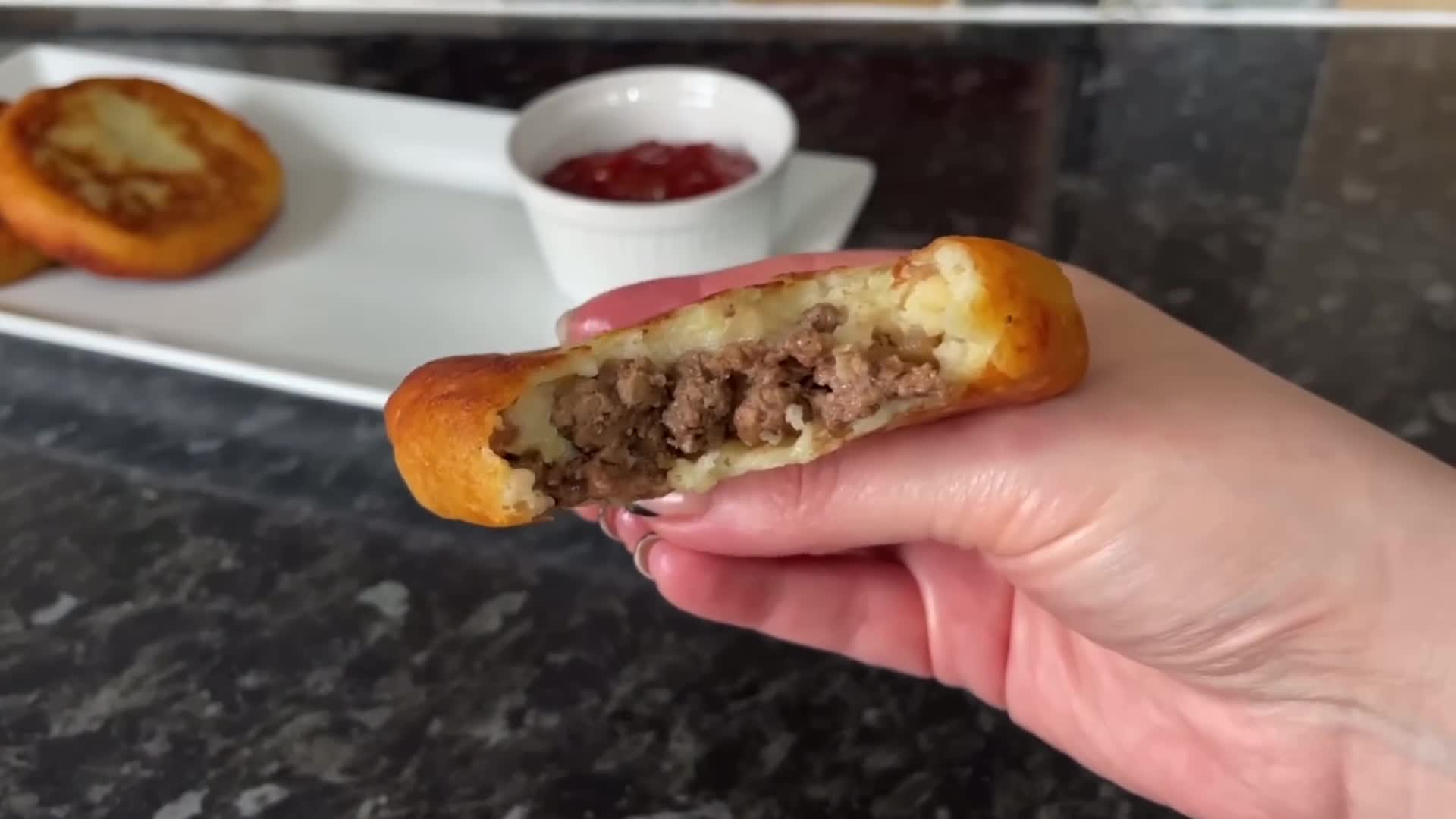 Beef Stuffed Potato Cakes for During Your Lunch