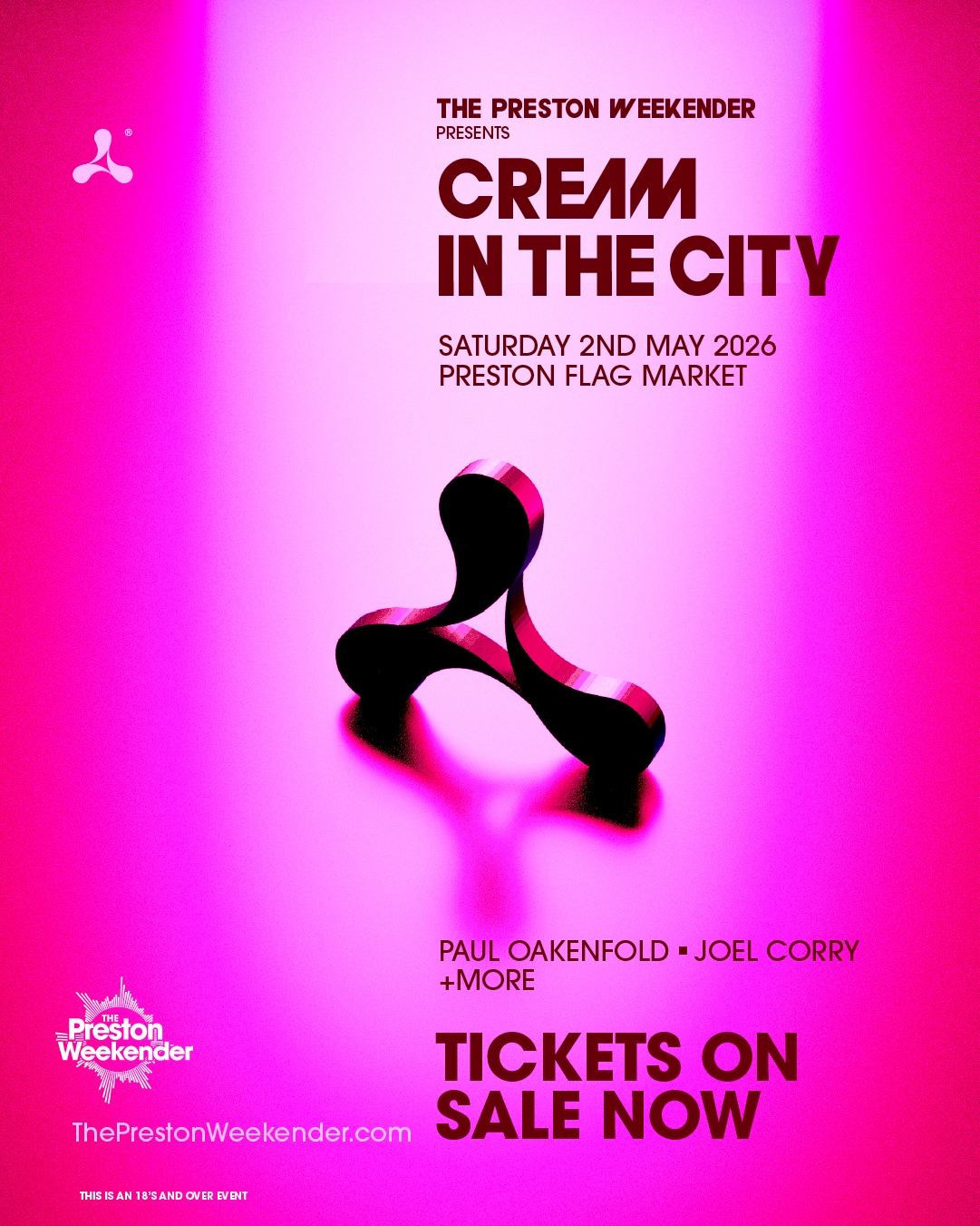 Global clubbing icon Cream confirmed for Preston Weekender 2026 on Flag ...