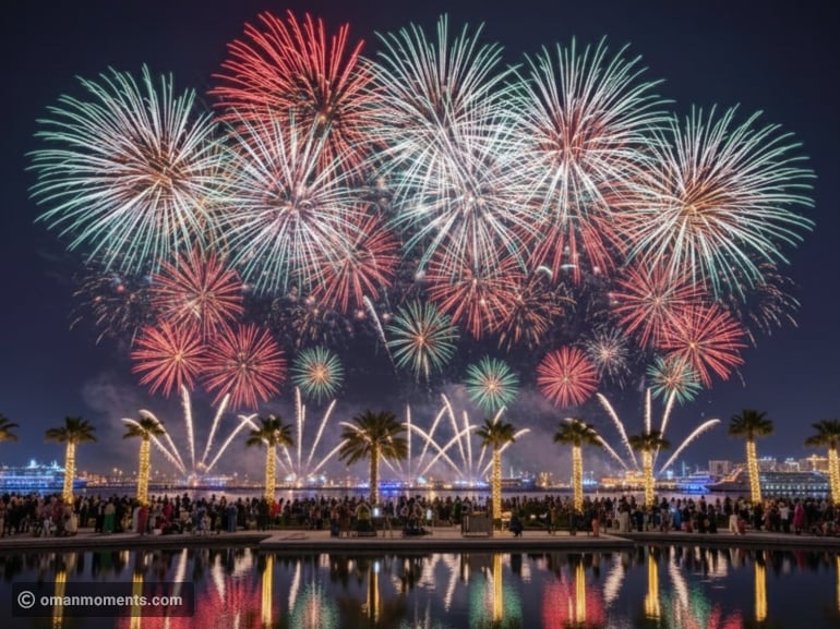 Fireworks show marks HM Sultan Haitham's accession anniversary