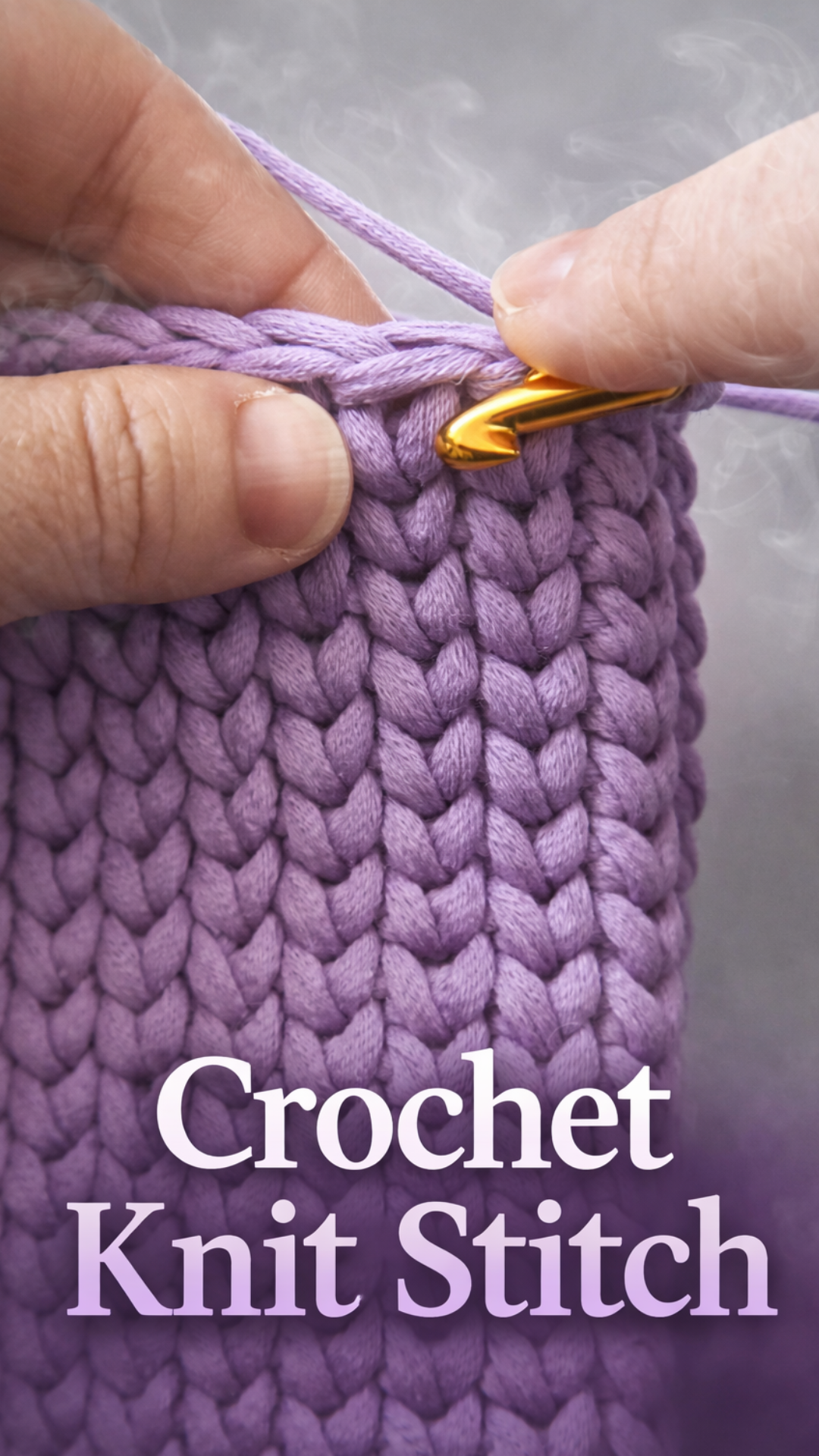 Crochet knit stitch tutorial easy knitted look