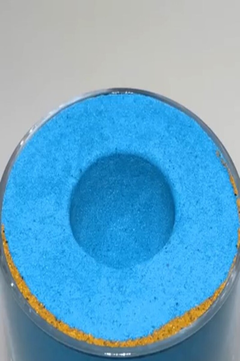 Blue sand bowl indentation