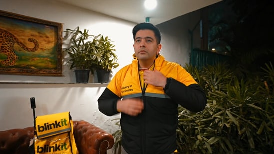AAP's Raghav Chadha turns Blinkit delivery agent for a day amid gig ...