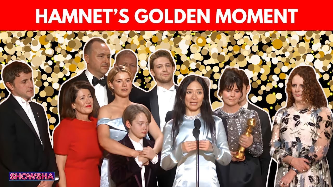 Hamnet cast gives emotional speech backstage after best drama win at ...