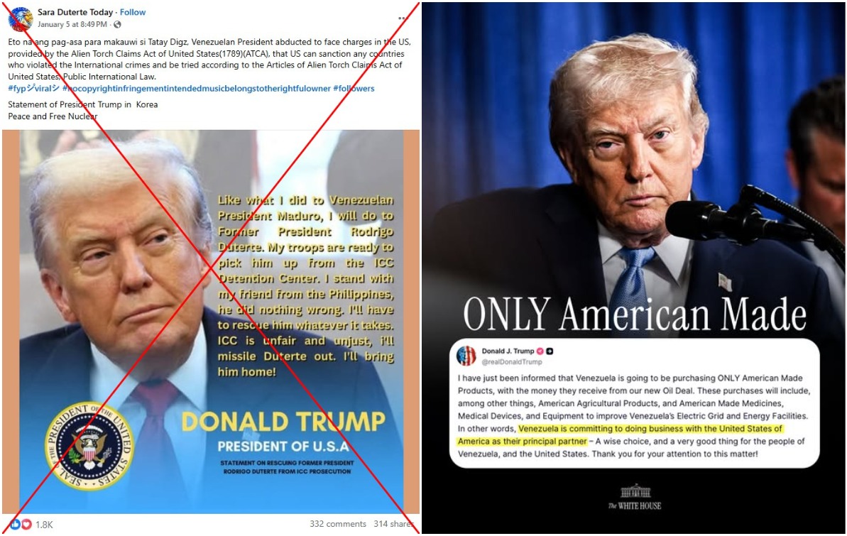 Fabricated Trump quote on detained Philippine ex-leader misleads online