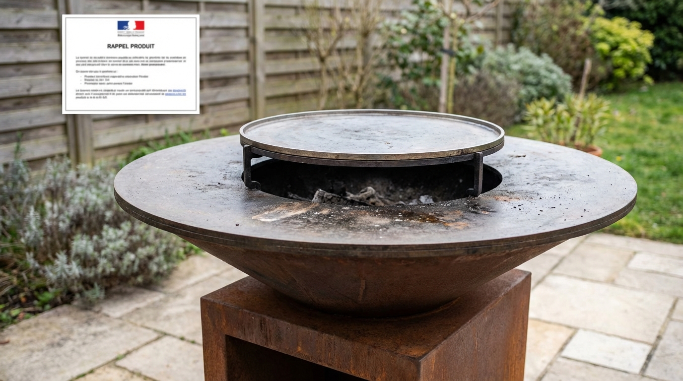 Rappel produit : ce brasero avec plaque de cuisson à la mode peut ...