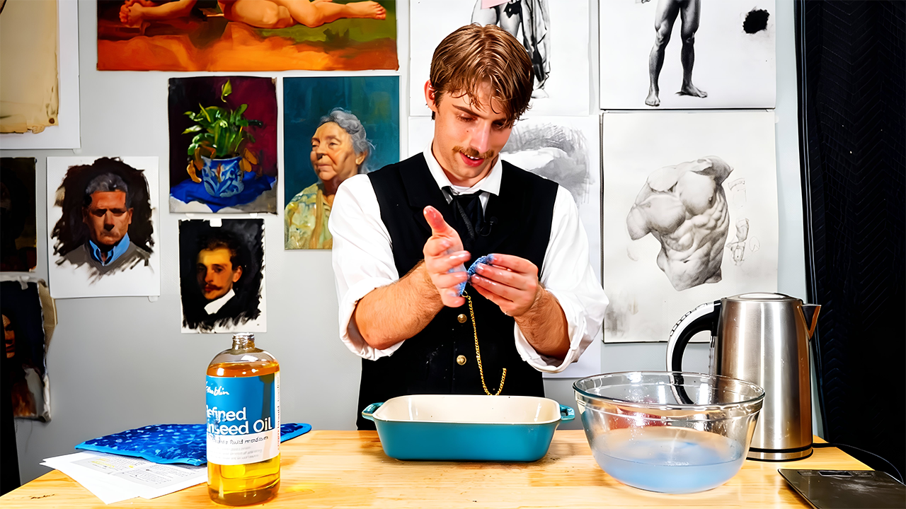 How artists once made ultramarine blue | Grinding lapis lazuli into ...