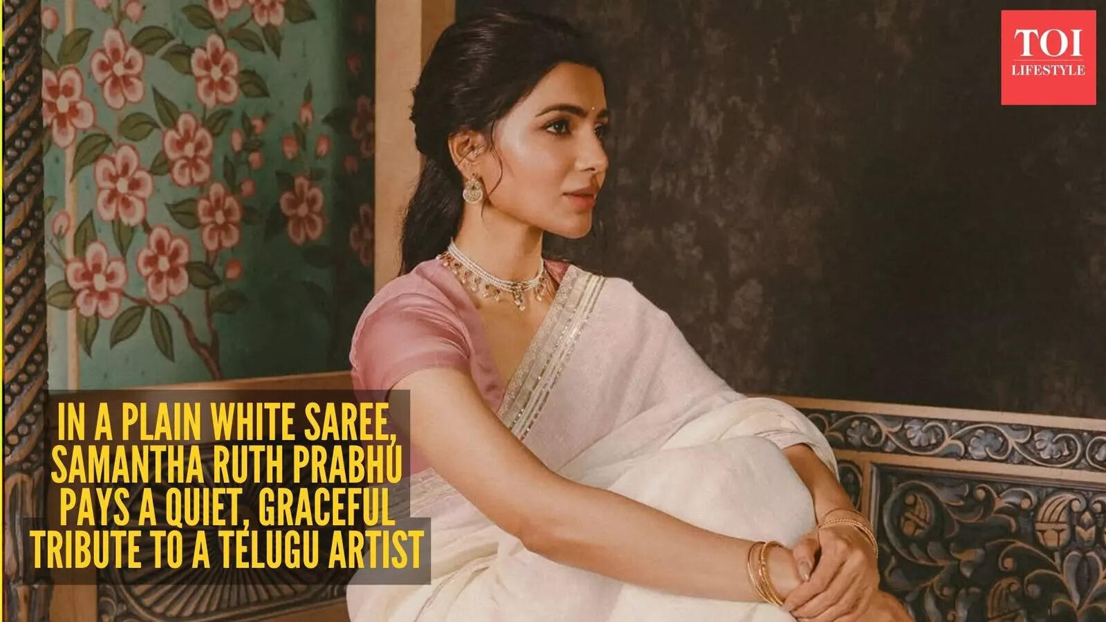 Samantha Ruth Prabhu is grace personified in a plain white saree, her ...