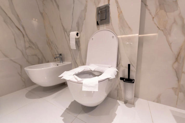 Tapisser la lunette des WC de papier : mauvaise idée