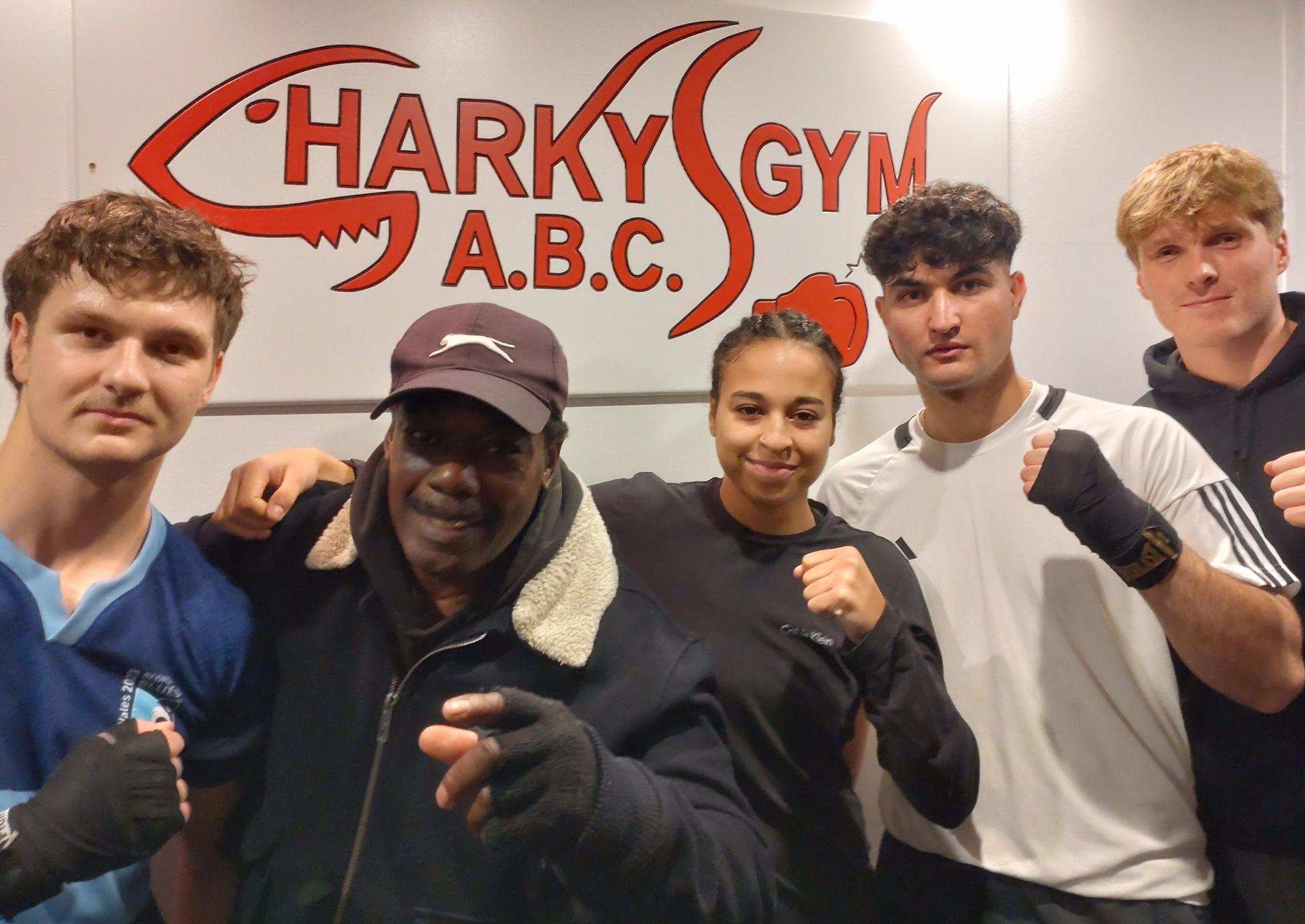Leeds boxing student Liv winning with Sharky's training