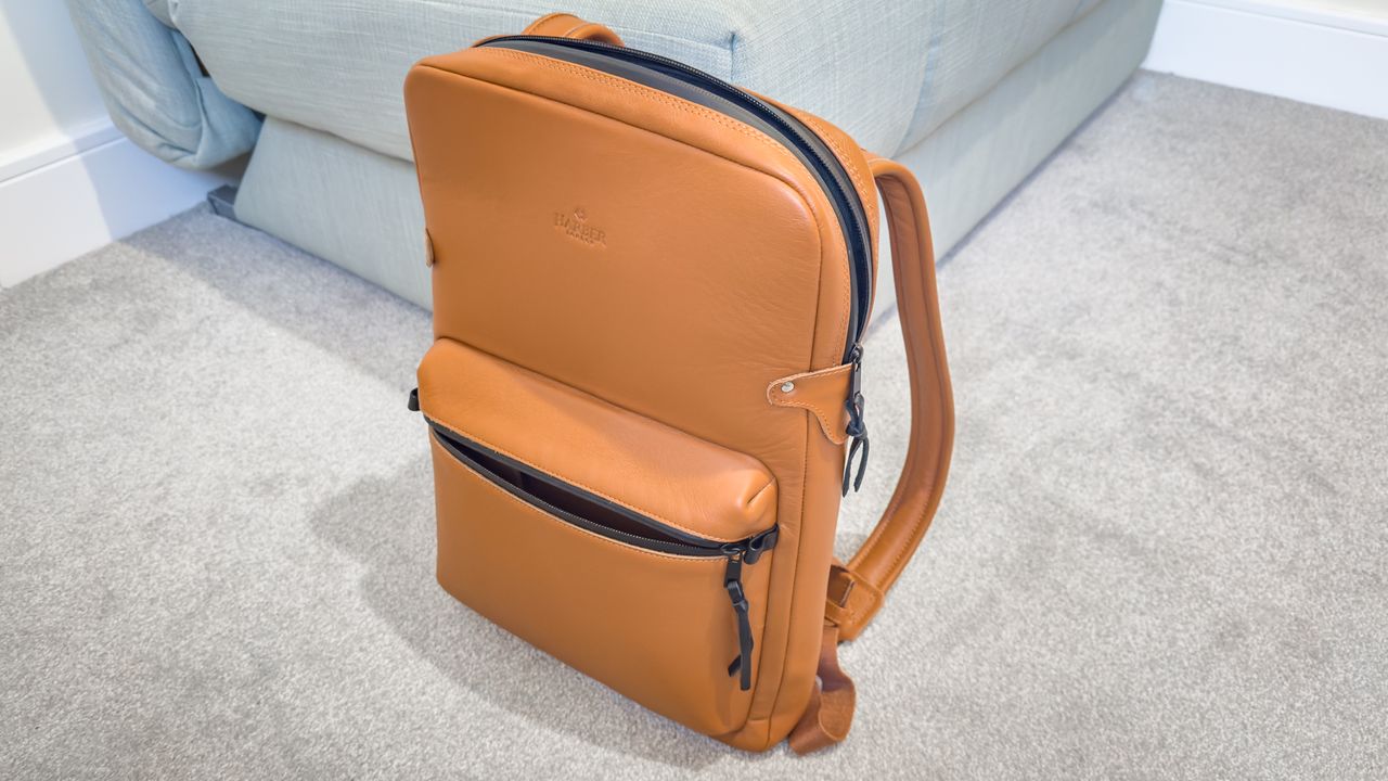 Harber London slim laptop backpack review: a stylish leather bag for ...
