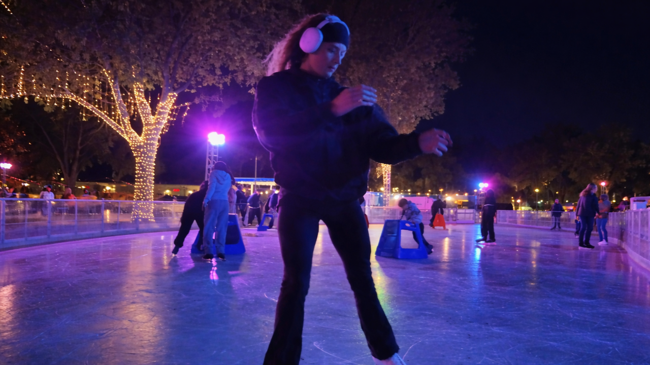 Bad at ice skating but loving it