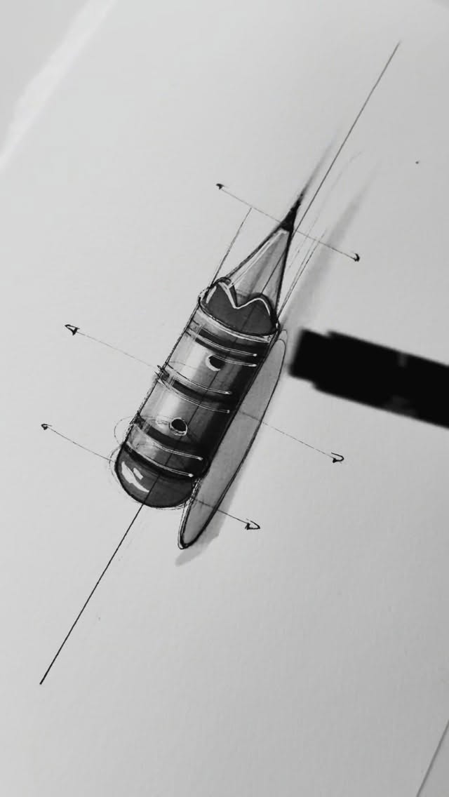 Mini pencil sketches that showcase incredible design skills
