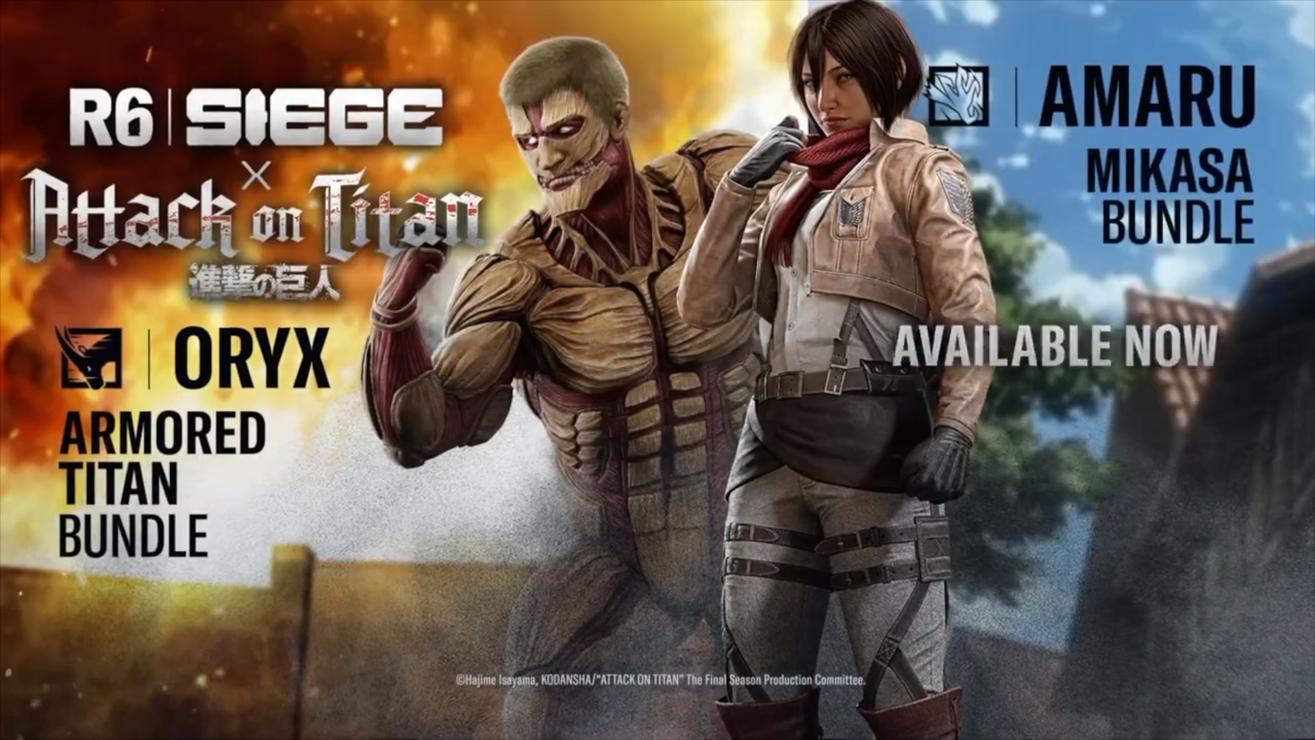Rainbow Six Siege x official Attack on Titan bundle trailer