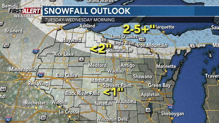 First alert for two rounds of precipitation these next few days