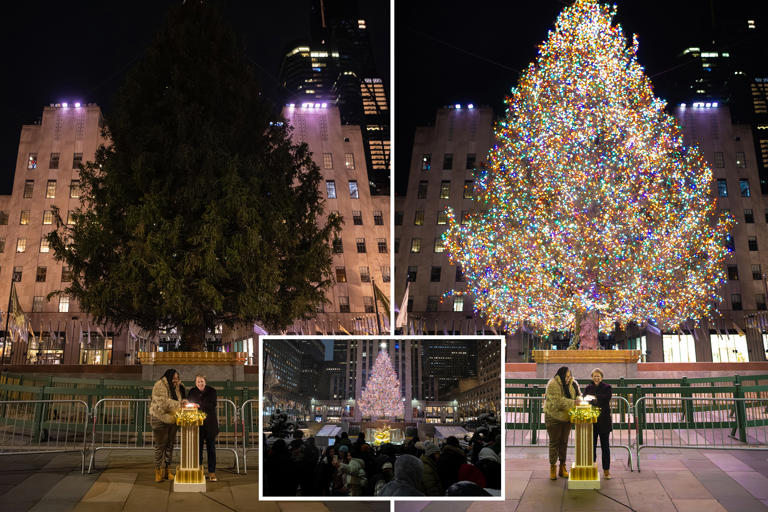 Rockefeller Christmas tree lit up for final time — here’s the ...