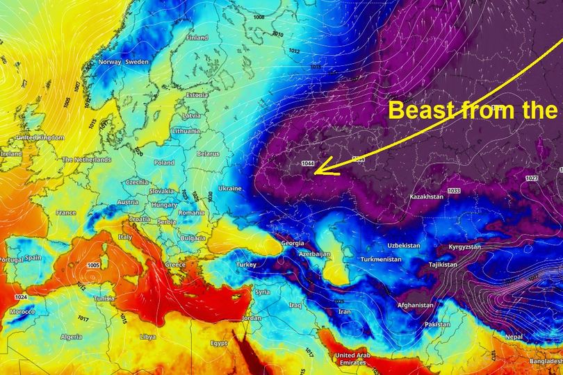 Beast From The East timeline map shows exact date storm over Ireland