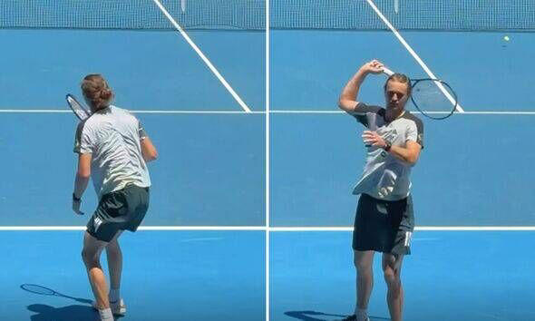 Alexander Zverev throws racket in angry Australian Open practice session