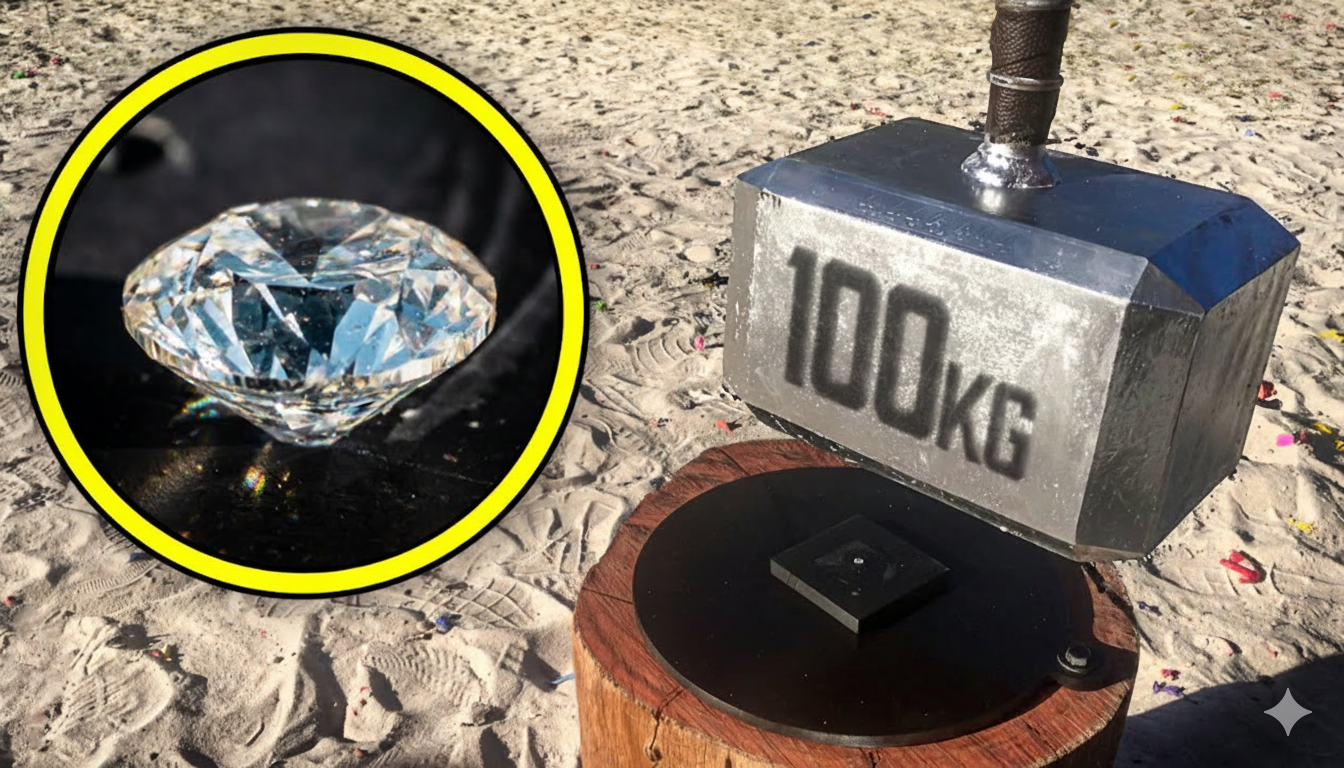 Can Thor’s hammer smash a real diamond?