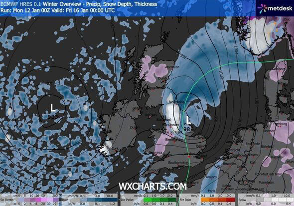 Snow maps show England hit by new blizzards with -8C freeze - full list ...