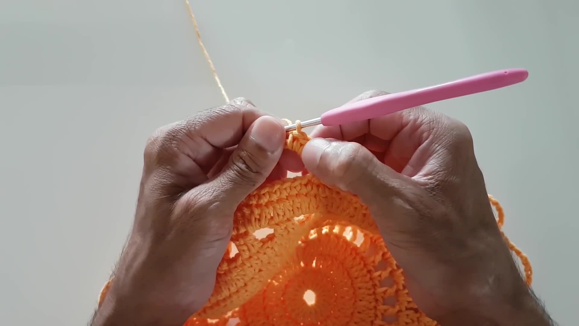 Tapete de crochê modelo coqueiro - Videoaula passo a passo - parte 1/2