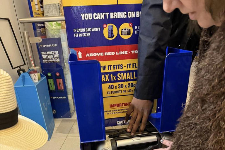 Passenger hit with £75 Ryanair bag fine despite paying extra for luggage