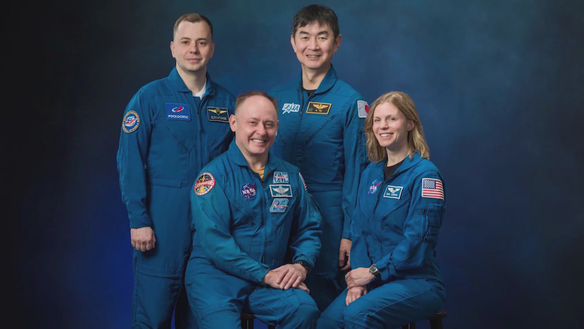 A US astronaut will hand over command of the ISS to a Russian cosmonaut