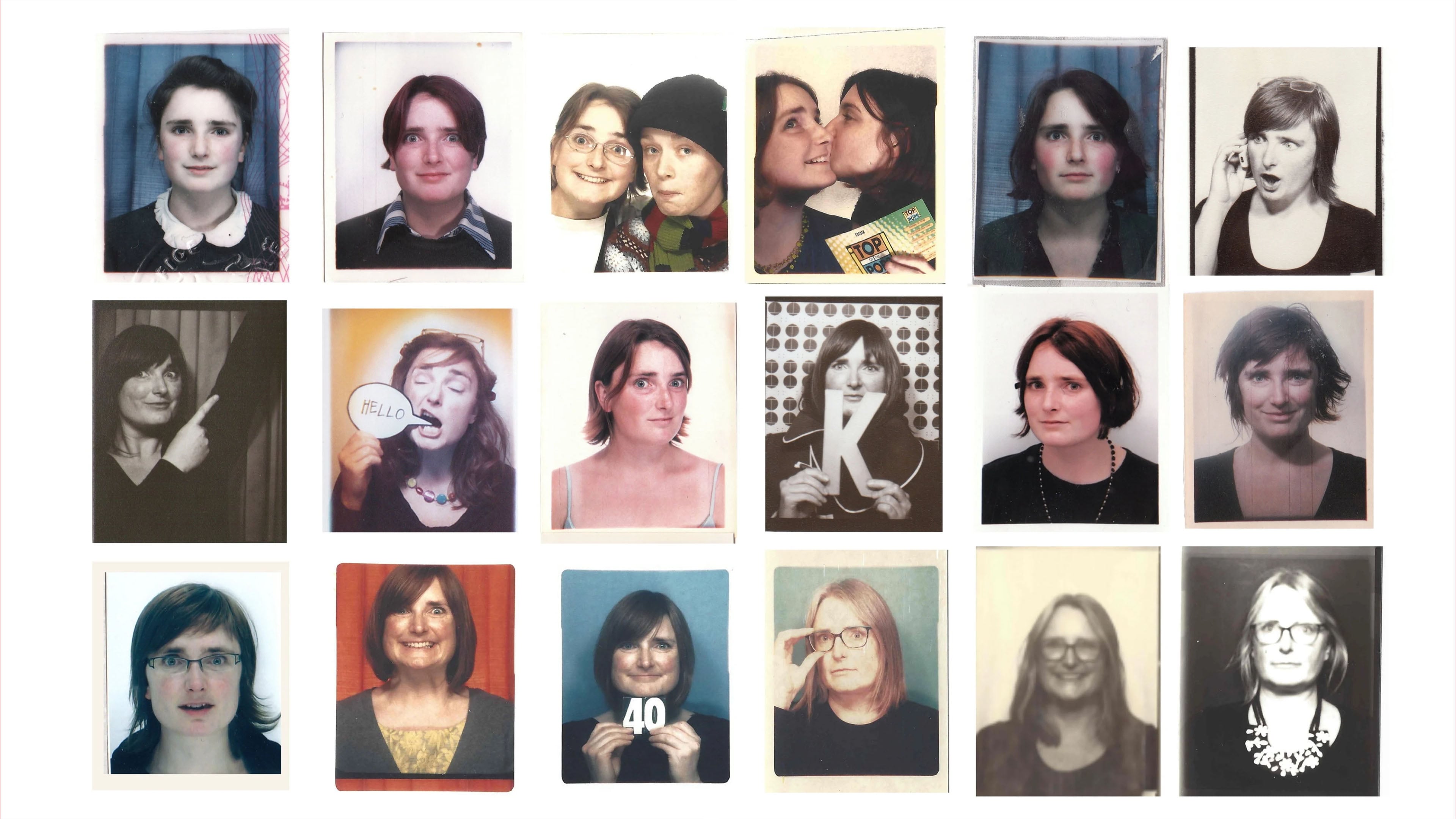 Woman's epic 35-year collection of photobooth selfies from age 14