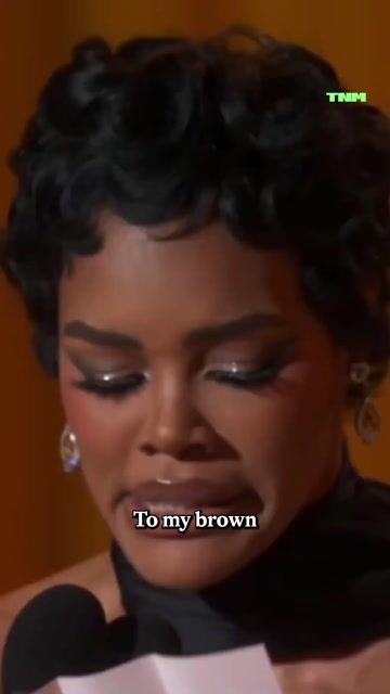 Teyana Taylor dedicates her Golden Globe award to 'little brown girls'