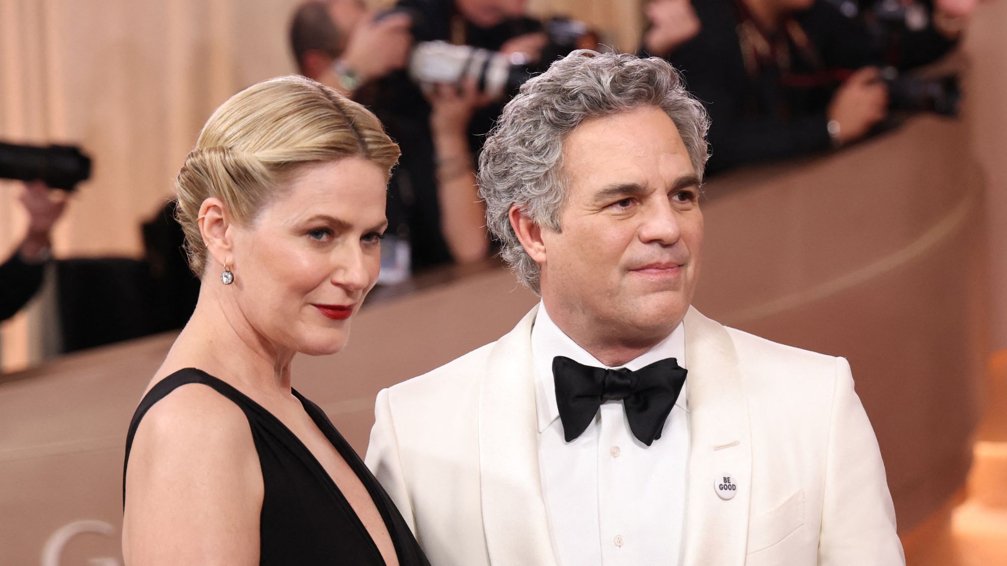 The important meaning behind the 'Be Good' pins at the Golden Globes