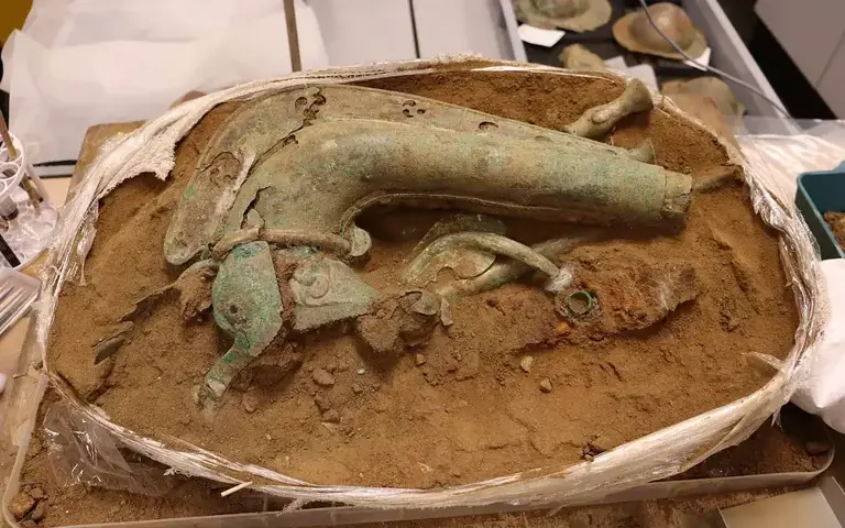 Archaeologists unearth a rare 2,000-year-old Iron Age war trumpet in ...