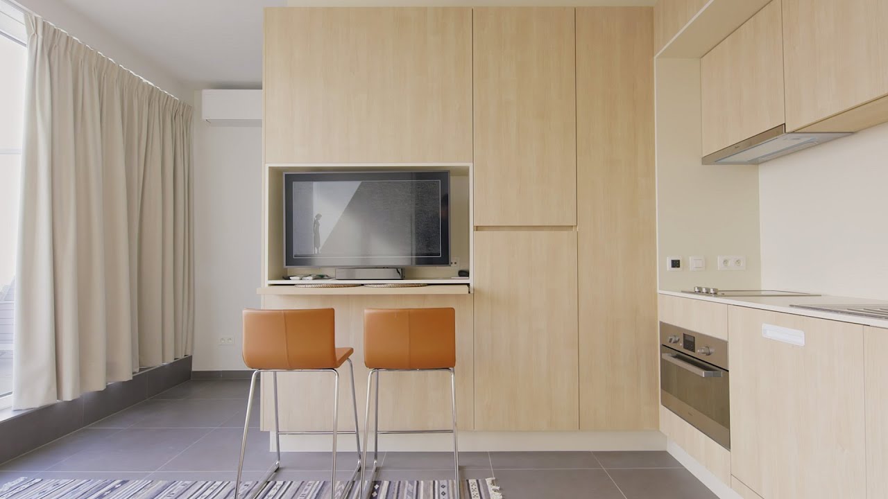 Inside a modular 25sqm micro apartment in Antwerp