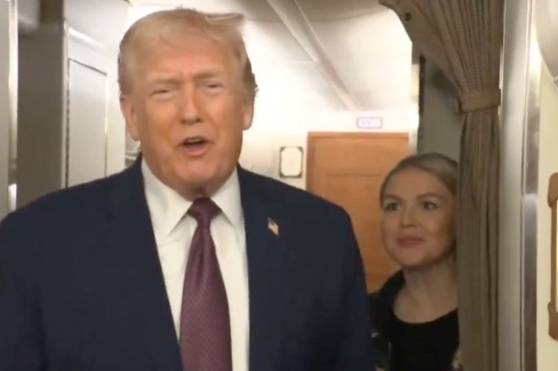 Trump makes awkward joke about 'grabbing' Karoline Leavitt as he panics ...