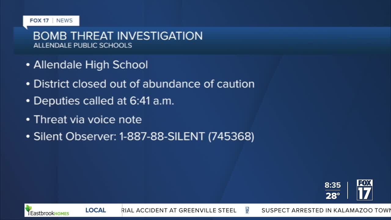 Just in report: Threat against Allendale High School