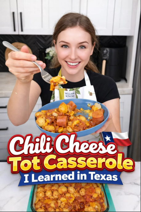 Chili cheese tot casserole I learned in Texas