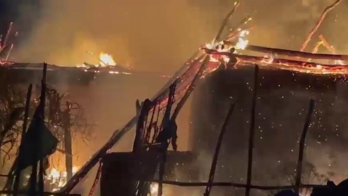 Massive fire breaks out in Andhra village, 32 houses gutted; gas leak ...