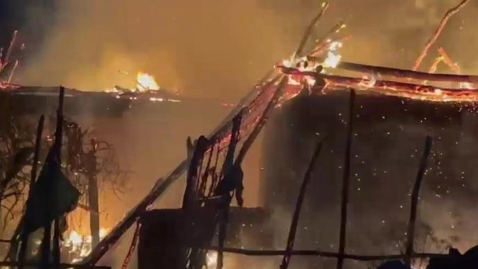 Massive fire breaks out in Andhra village, 32 houses gutted; gas leak ...