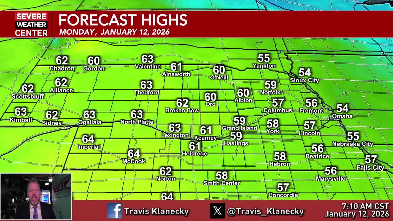 The unusually warm winter weather continues to start off this new work week