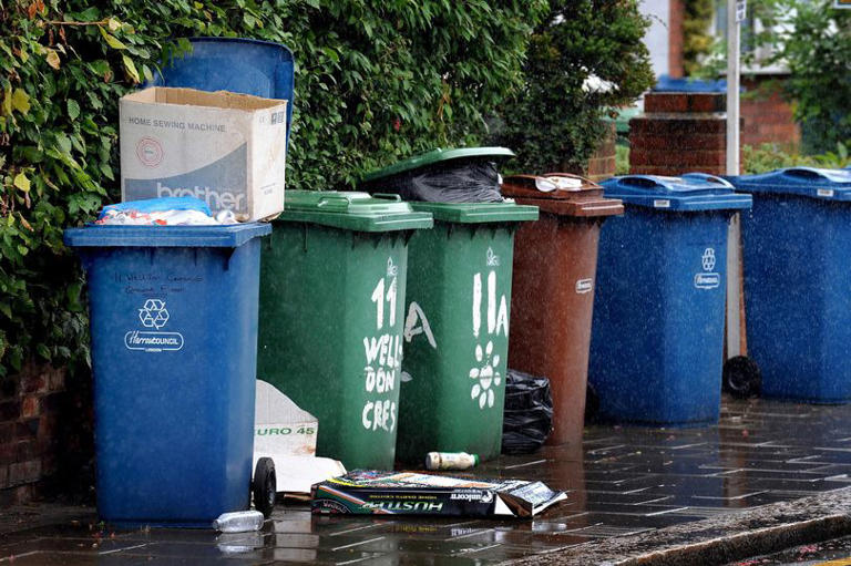 All England households get 4 bins 'in months' items you cannot put in them