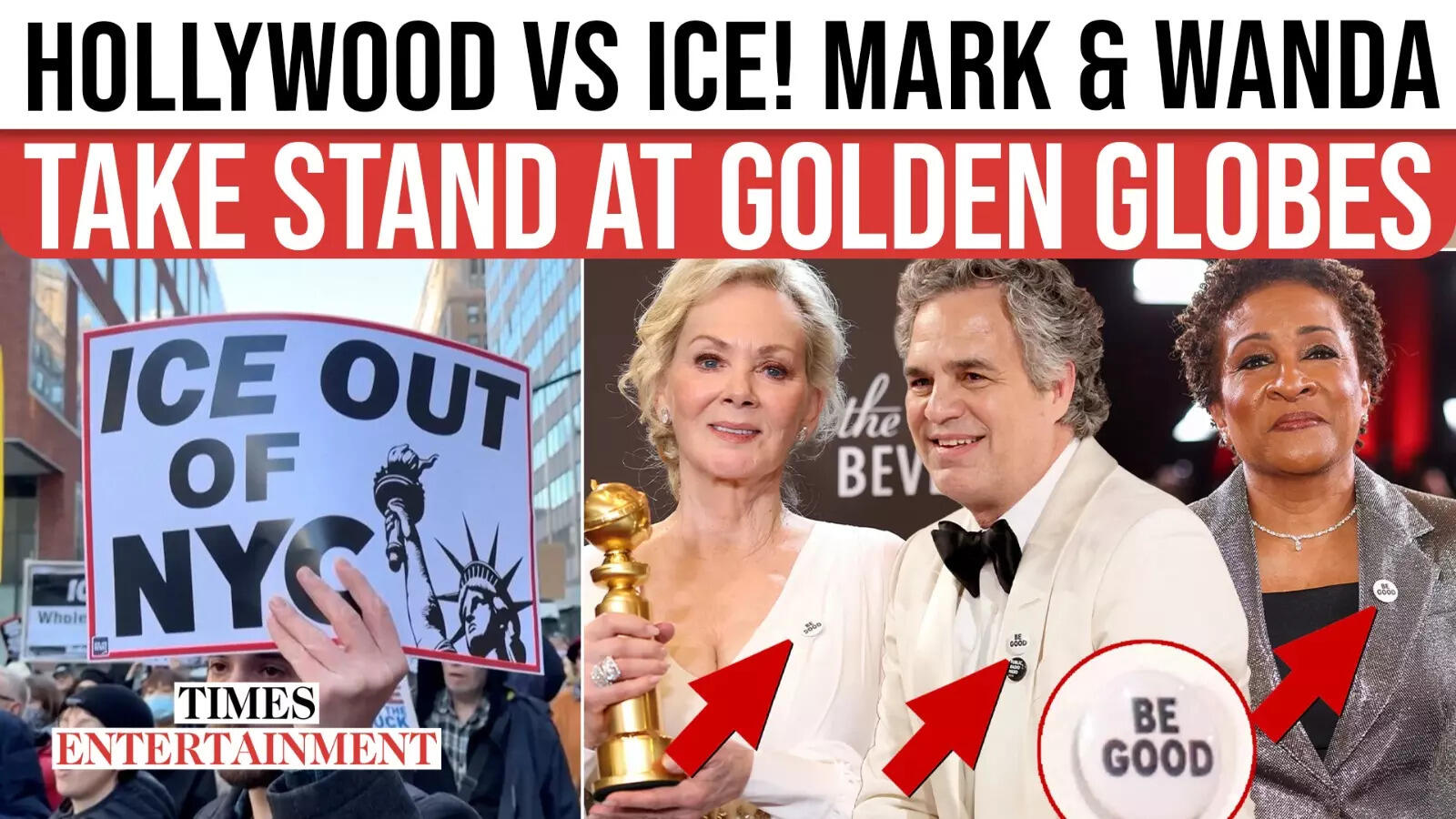 Mark Ruffalo, Wanda and many stars turn Golden Globes into political ...