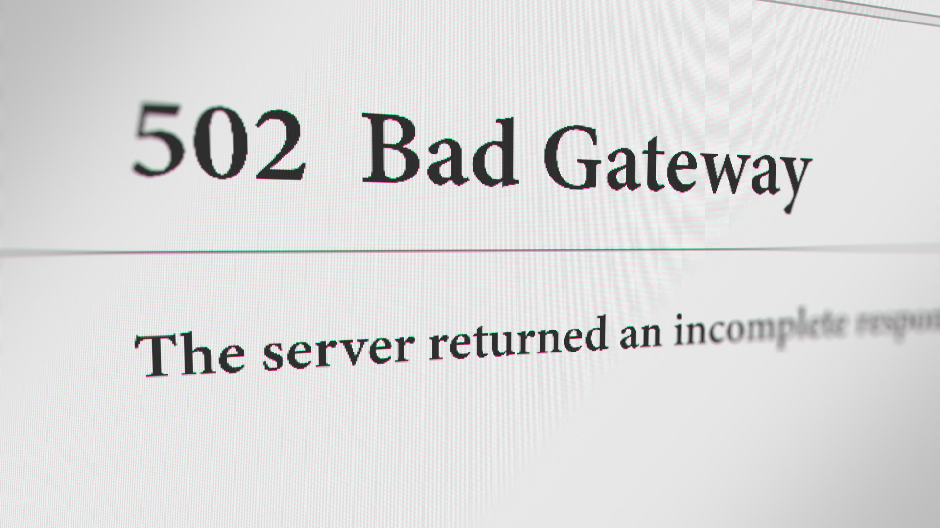 502 Bad Gateway – was tun?