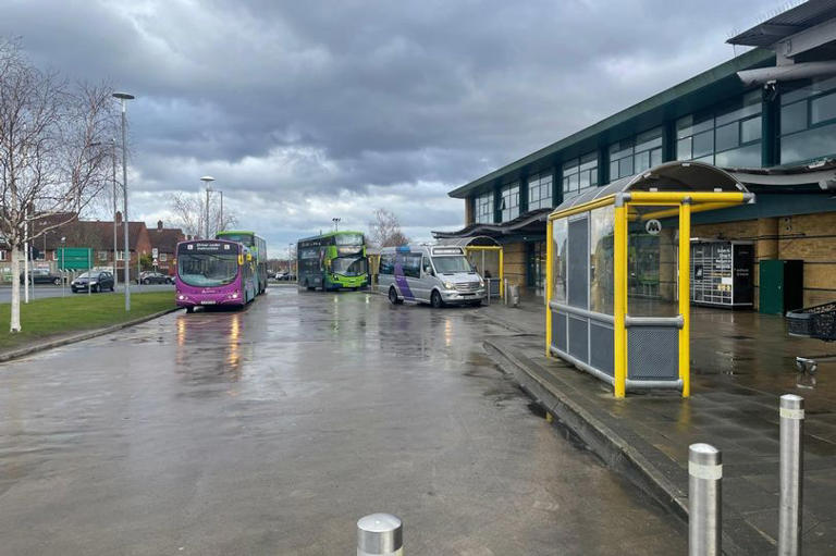 Gang start fire on bus and attack driver as services suspended