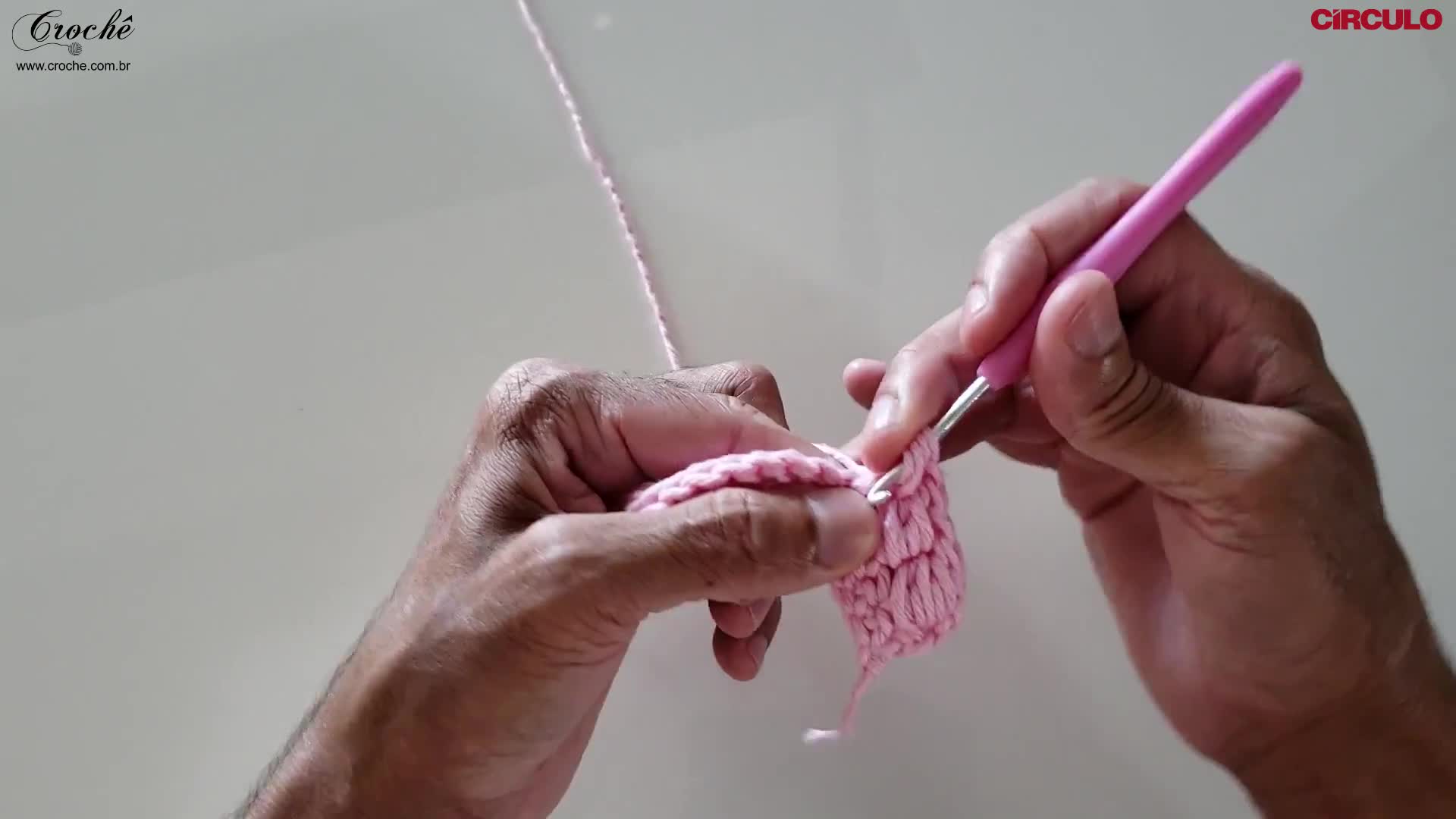 Ponto puff em crochê na horizontal - fácil