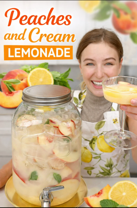 Peaches and Cream Lemonade Perfect Drink