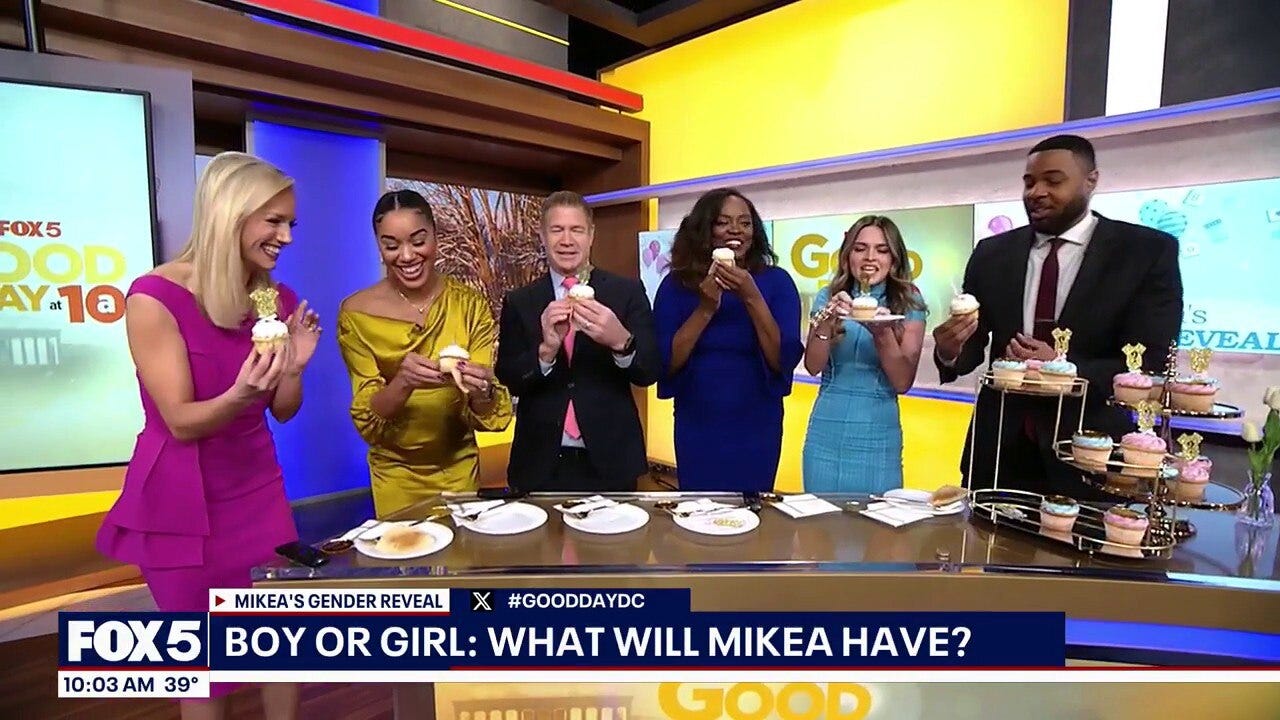 Morning news anchor Mikea Turner reveals her baby's gender on live TV