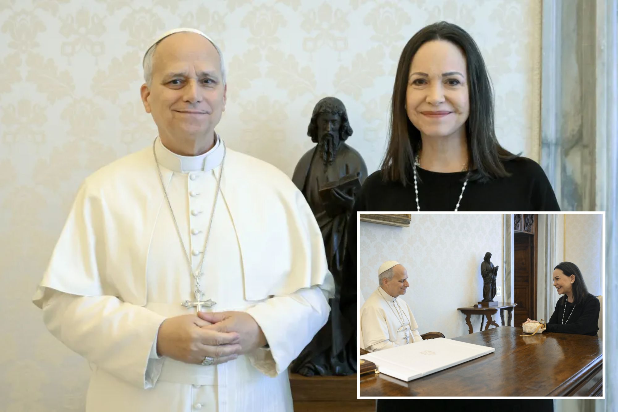 Pope Leo XIV meets with Venezuelan opposition leader Maria Corina ...